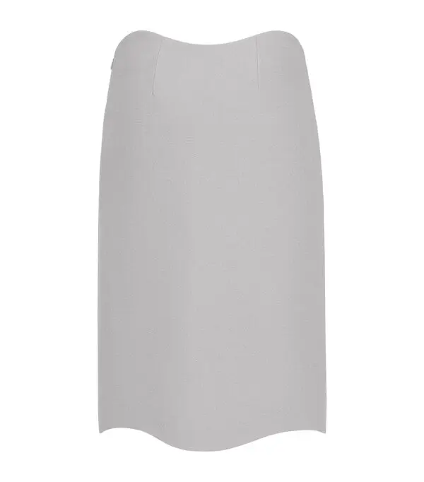 Alaïa Wool Mini Pencil Skirt - Grey