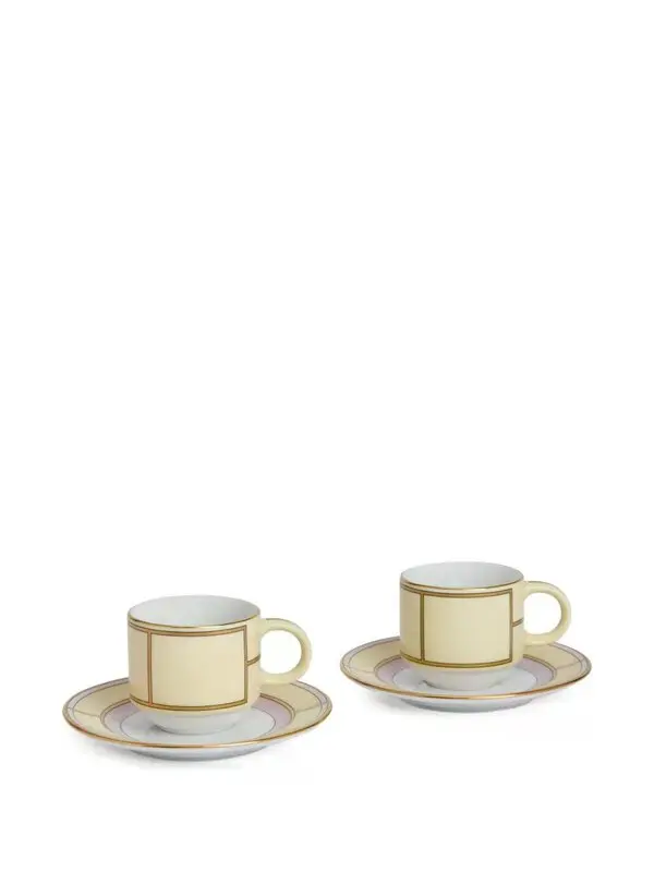 GINORI 1735 Diva Framed Coffee And Cup Saucer Set