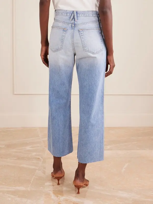 SLVRLAKE Grace Cropped High-rise Wide-leg Jeans