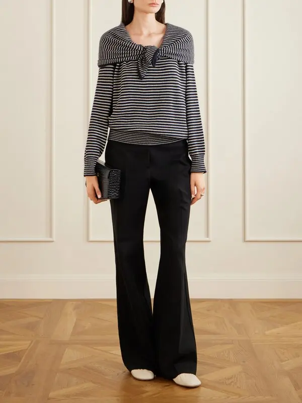 Tove Maia Tiered Striped Cashmere Sweater
