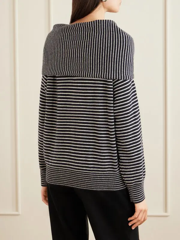 Tove Maia Tiered Striped Cashmere Sweater