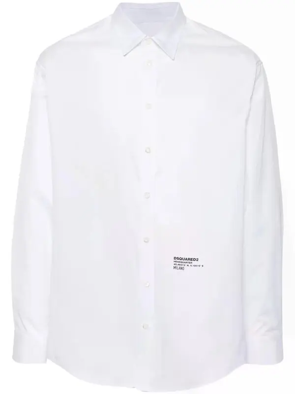 Dsquared2 Logo Print Poplin Shirt
