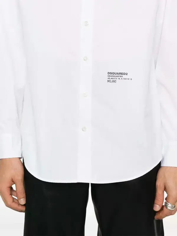 Dsquared2 Logo Print Poplin Shirt