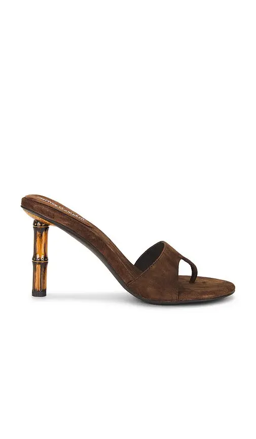 Jeffrey Campbell Linette Sandal With Bamboo Heel - Brown