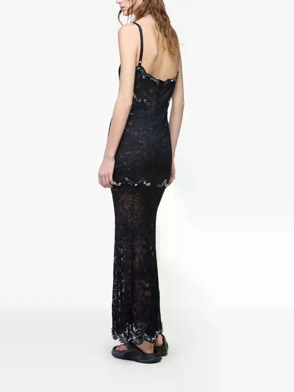 Rabanne Lace Sequin-embellished Maxi Dress