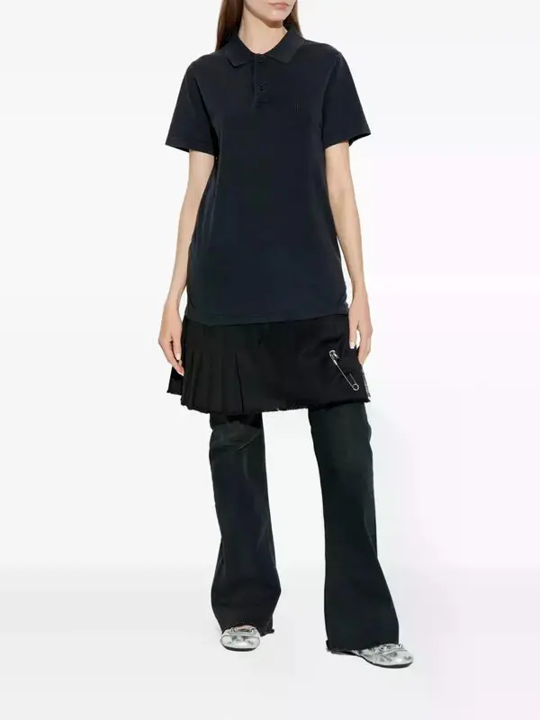 Balenciaga Pleated Panel Polo Dress