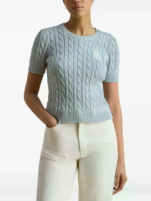Ralph Lauren Cable Knit Short Sleeve Sweater
