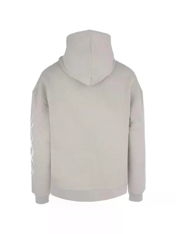 EXIT SOCIETY Fractured X Logo-detail Graphic-print Hoodie