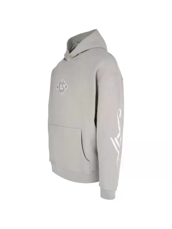 EXIT SOCIETY Fractured X Logo-detail Graphic-print Hoodie