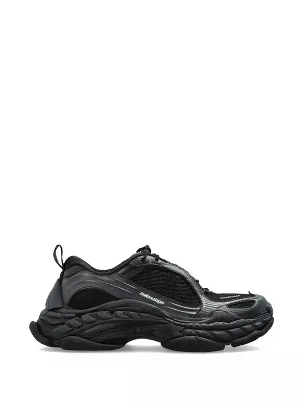 Balenciaga Mesh Panelled Chunky Sole Sneakers - Black