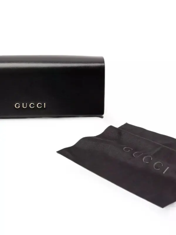 Gucci Oval-frame Sunglasses With Interlocking G Logo