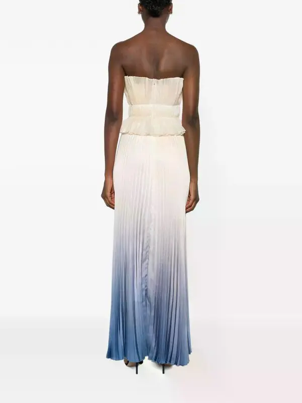 L'IDEE Masquerade Pleated Maxi Dress - Neutrals