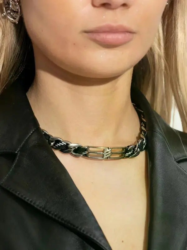 Balenciaga Bb Icon Braided-chain Necklace