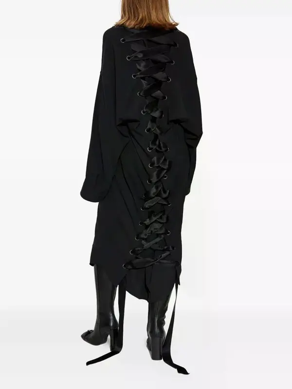 Balenciaga Lace-up Shirt Dress