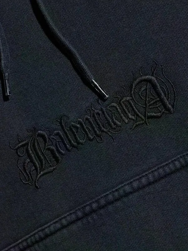 Balenciaga Logo-embroidered Hoodie