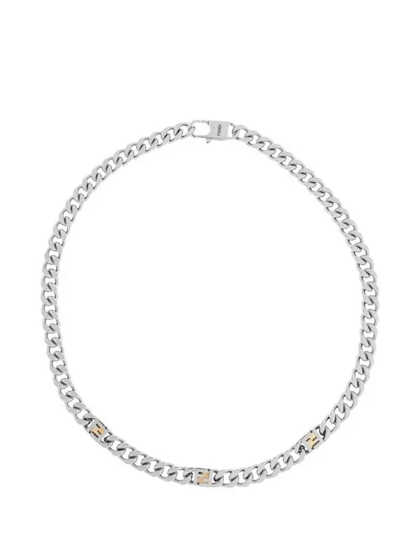 Fendi Curb Chain Necklace - Silver