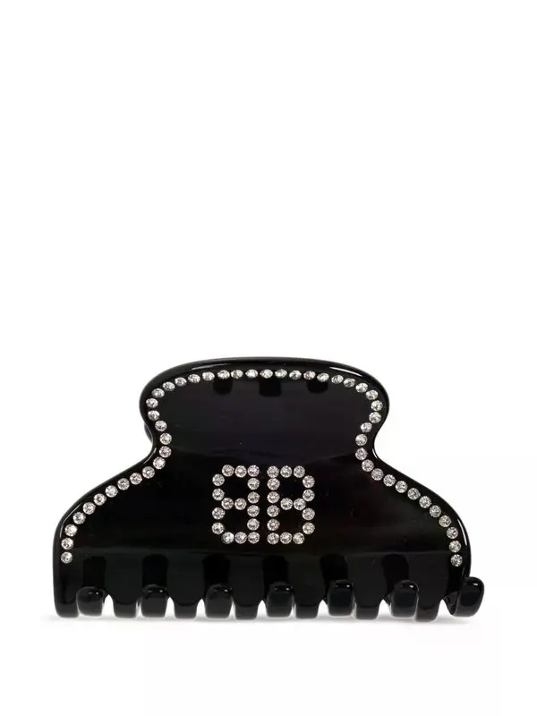 Balenciaga Monogram Hair Clip - Black