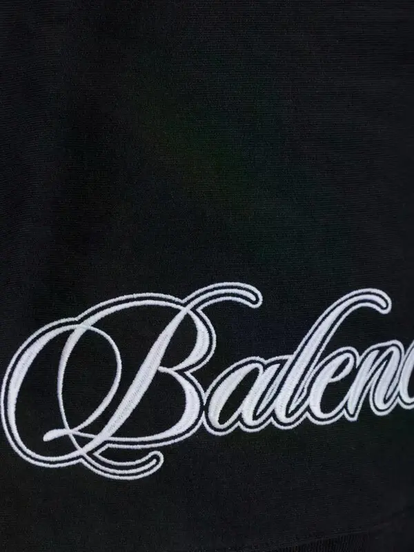 Balenciaga Cotton Cursive Lettering Zip-up Hoodie