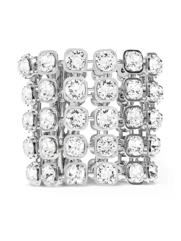 Balenciaga Rhinestone Embellished Bracelet - Silver