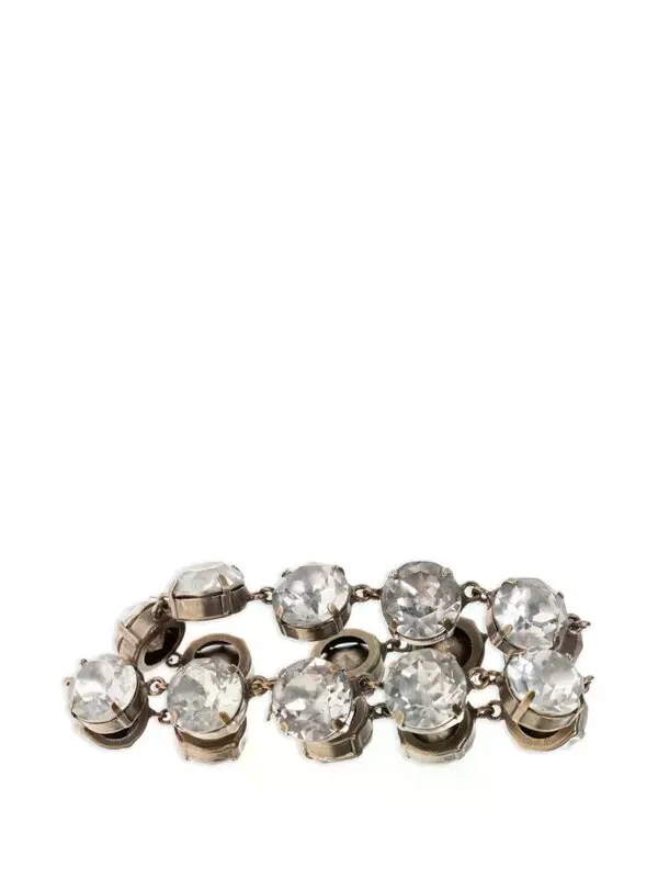 Balenciaga Gala Crystal-embellished Double-strand Bracelet - Silver