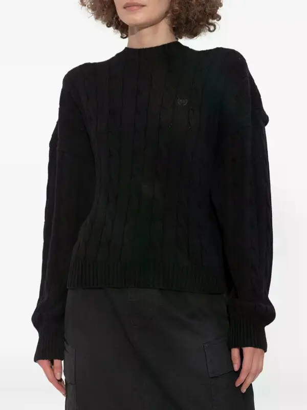 Balenciaga Cable Knit Crewneck Sweater