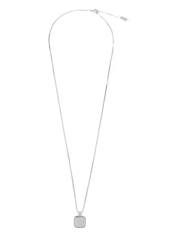Balenciaga Square Pendant Necklace - Silver