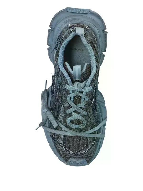 Balenciaga 3xl Distressed-denim Sneakers
