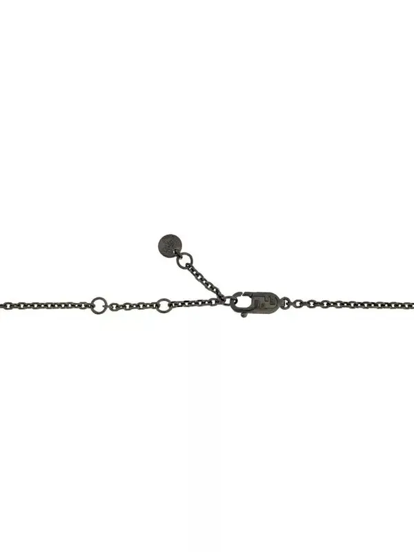 Fendi Logo Square-pendant Necklace