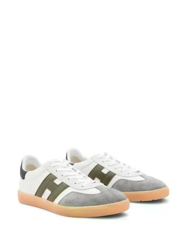 Hogan Logo Appliqué Leather Sneakers - White