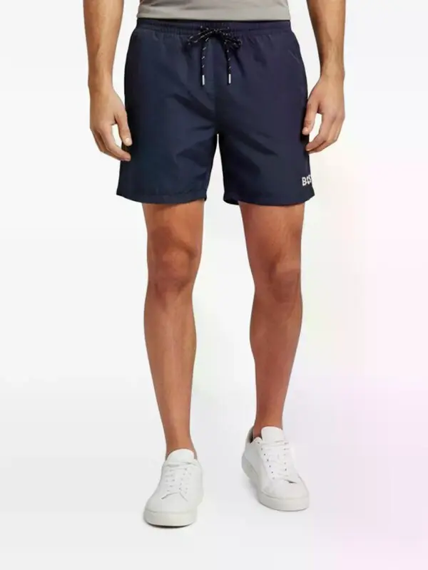 BOSS Starfish Logo Swim Shorts - Blue