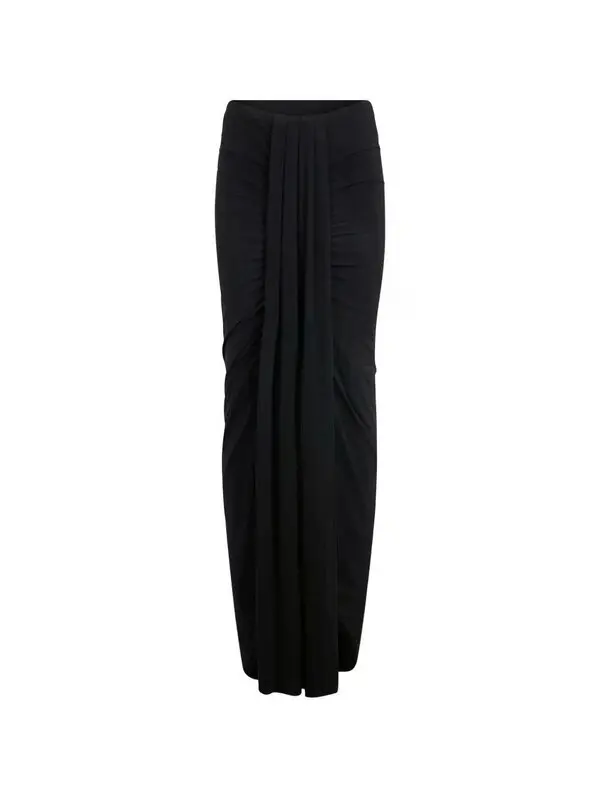 Roberto Cavalli Draped Side-slit Maxi Beachwear - Black