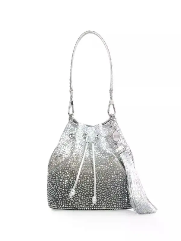 Judith Leiber Crystal Embellished Bucket Bag - Silver