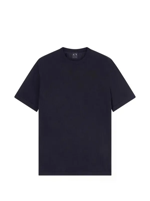 Armani Exchange Textured-knit T-shirt - Blue