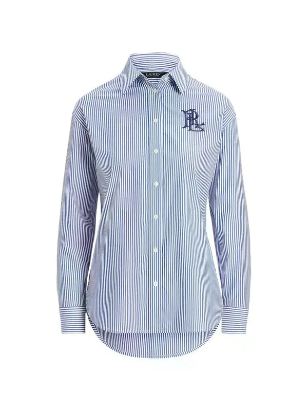 Ralph Lauren Striped Embroidered Logo Shirt