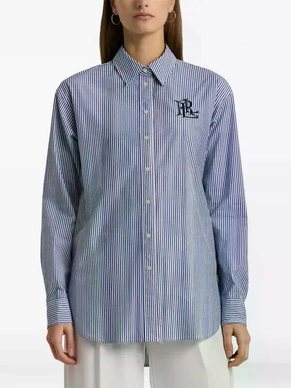 Ralph Lauren Striped Embroidered Logo Shirt