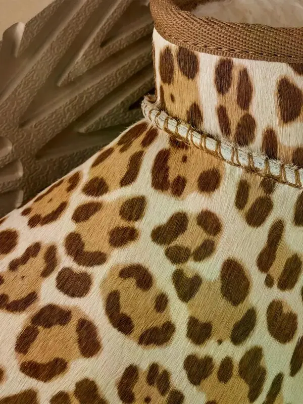 UGG Classic Ultra Mini Leopard Print Ankle Boots