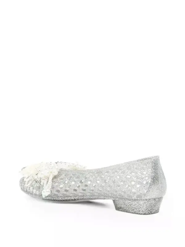 HEAVENLY JELLY Glitter Embellished Flat Almond Toe Pumps