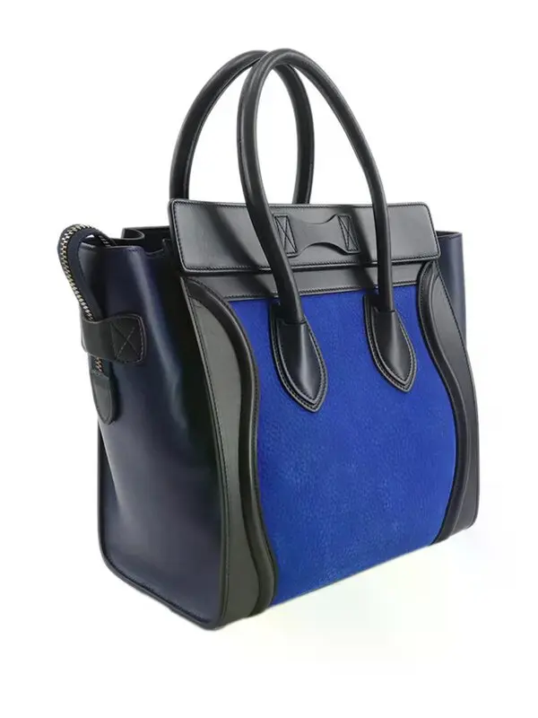 Celine Micro Tricolor Luggage Tote Bag - Blue