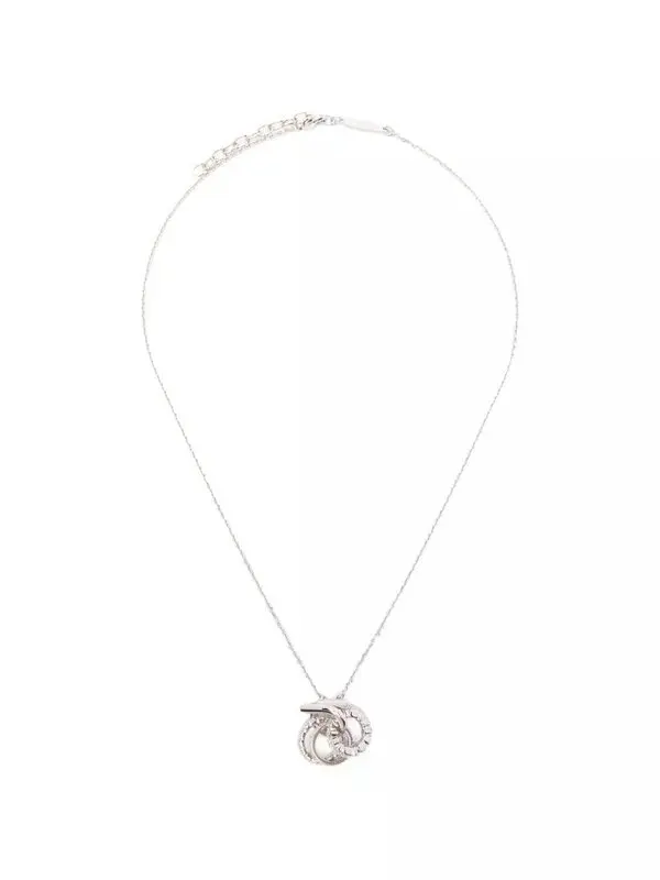 FERRAGAMO Tone Crystal-embellished Necklace - Silver