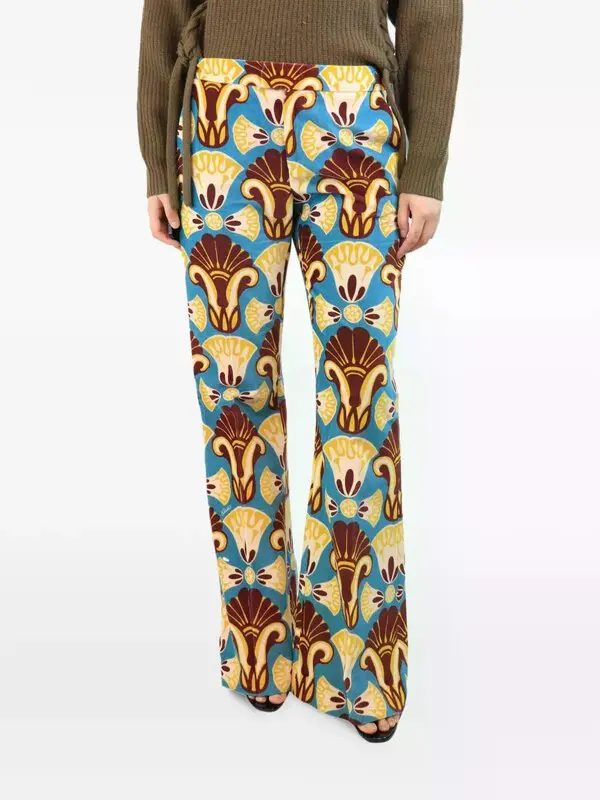 La DoubleJ Saturday Night Printed Velvet Trousers