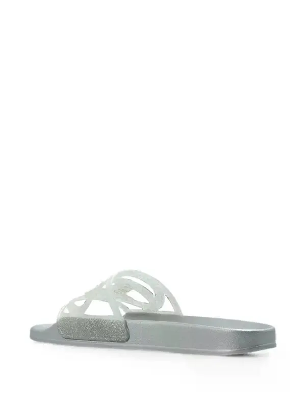 DIESEL® Sa-clyde Glitter Effect Logo Plaque Slides - Grey