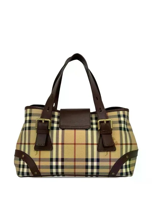 Burberry Haymarket Check Coated Canvas Handbag