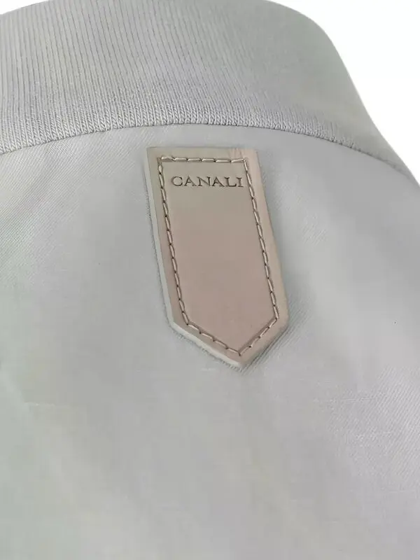 Canali Zip-up Gilet With Ribbed Collar And Chest Patch Pocket