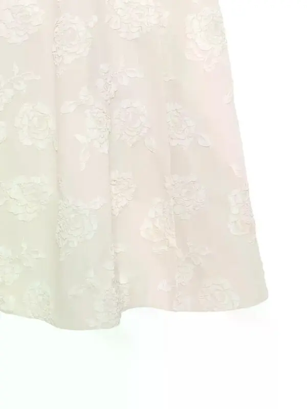 ROTATE BY BIRGER CHRISTENSEN Strapless Floral Detail Midi Dress