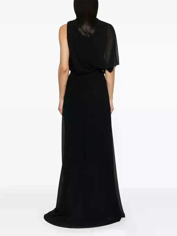 GEMY MAALOUF Single-sleeve Draped Gown