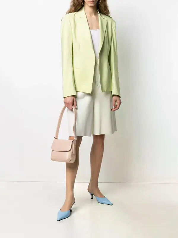 Giorgio Armani La Prima Leather Shoulder Bag - Neutrals