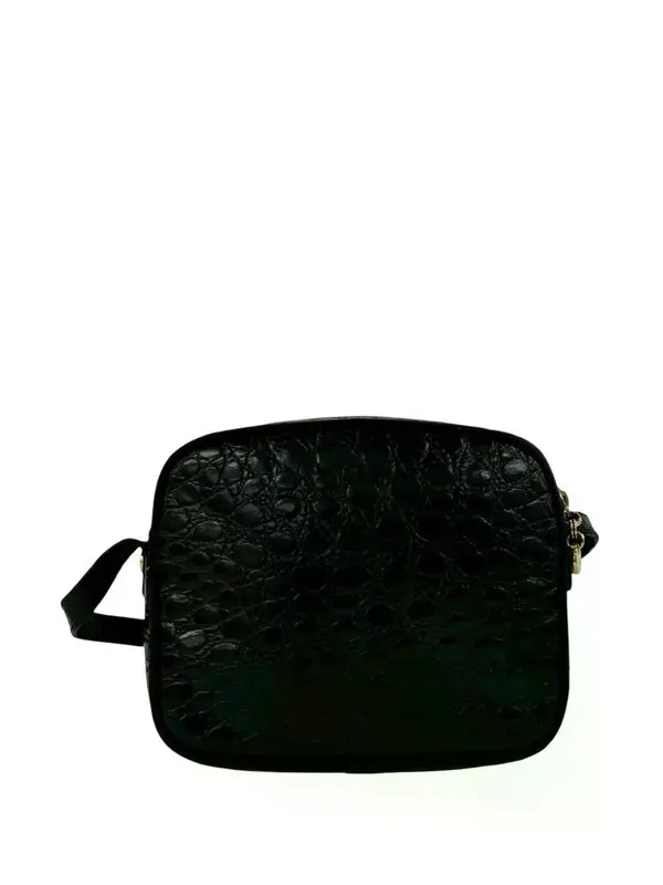 FERRAGAMO Vara Croc Embossed Leather Crossbody Bag