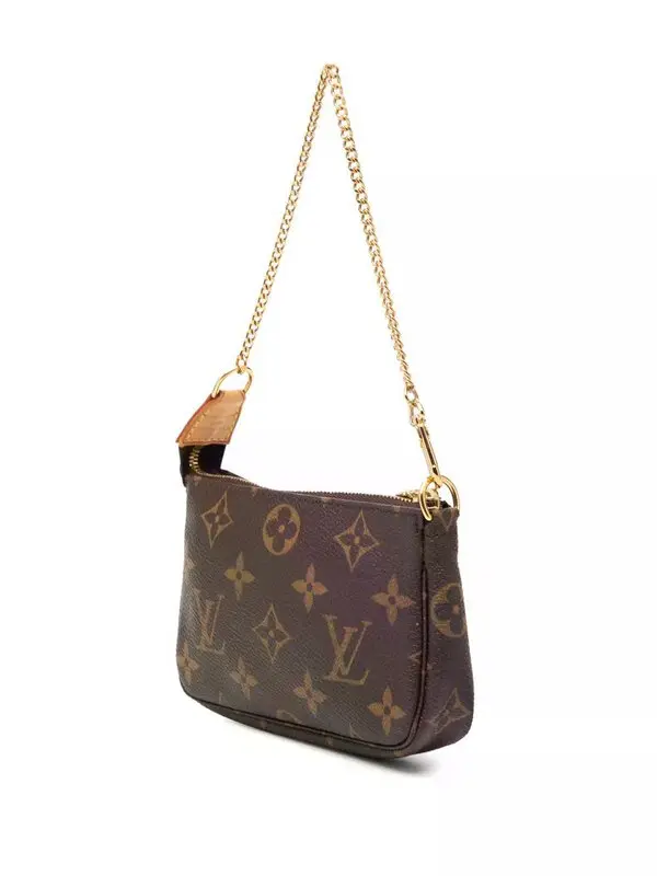 LOUIS VUITTON Monogram Mini Pochette Accessoires Handbag - Brown