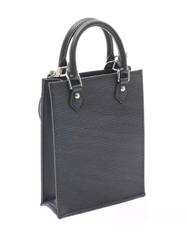 LOUIS VUITTON Epi Petit Sac Plat Satchel - Black