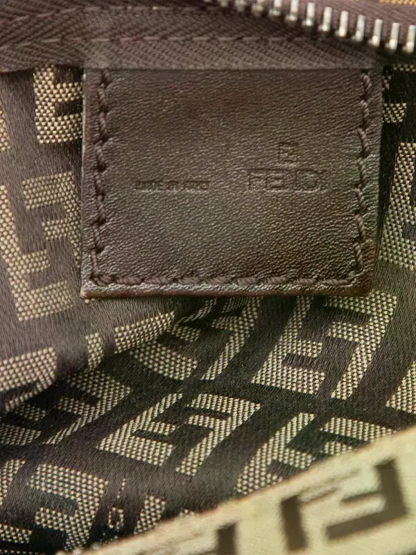 Fendi Zucchino Canvas Pouch - Neutrals